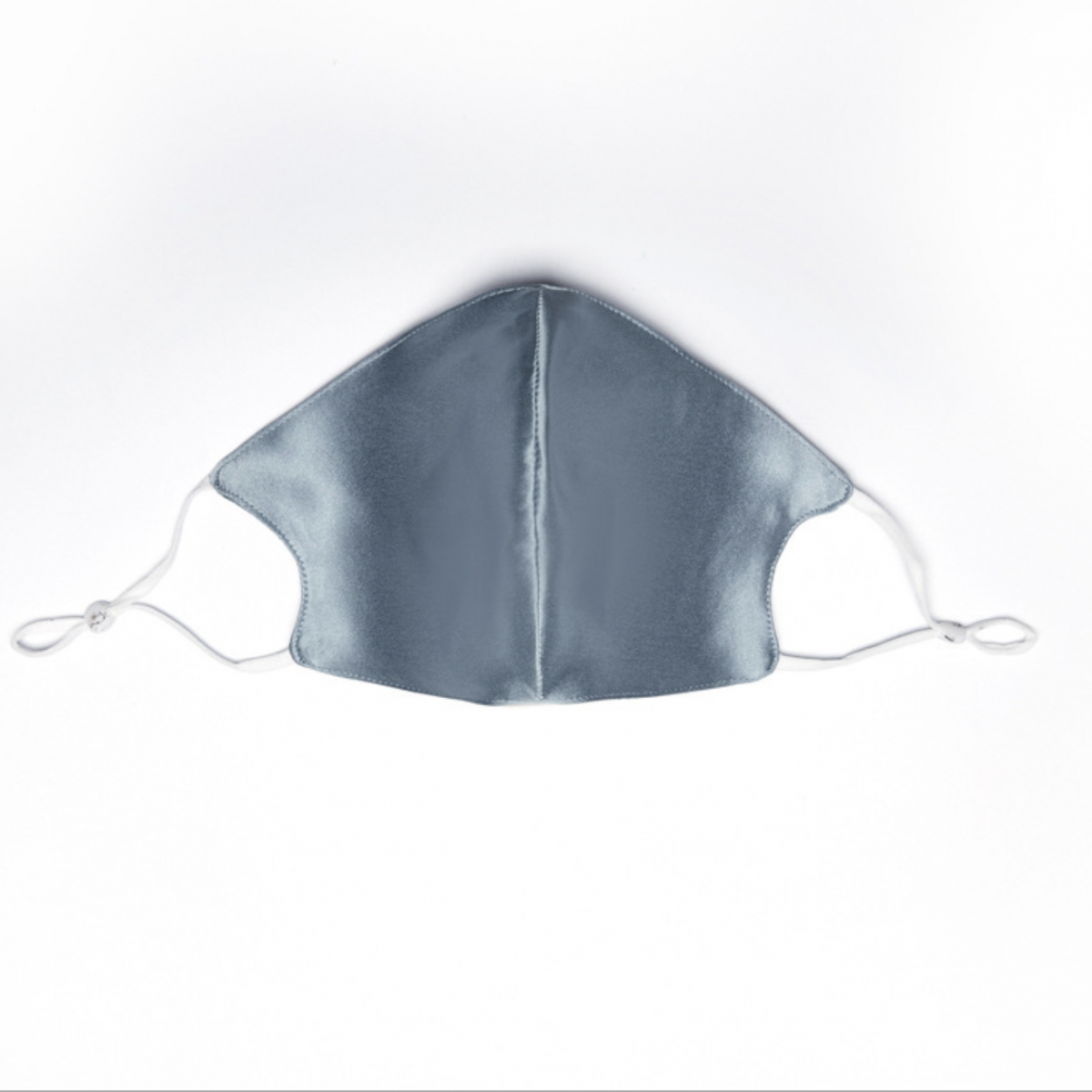 2 Layer Luxe Mulberry Silk Face Mask - Ash | June Silk