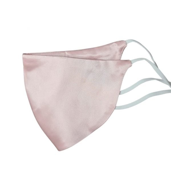 2 Layer Luxe Mulberry Silk Face Mask - Ash | June Silk