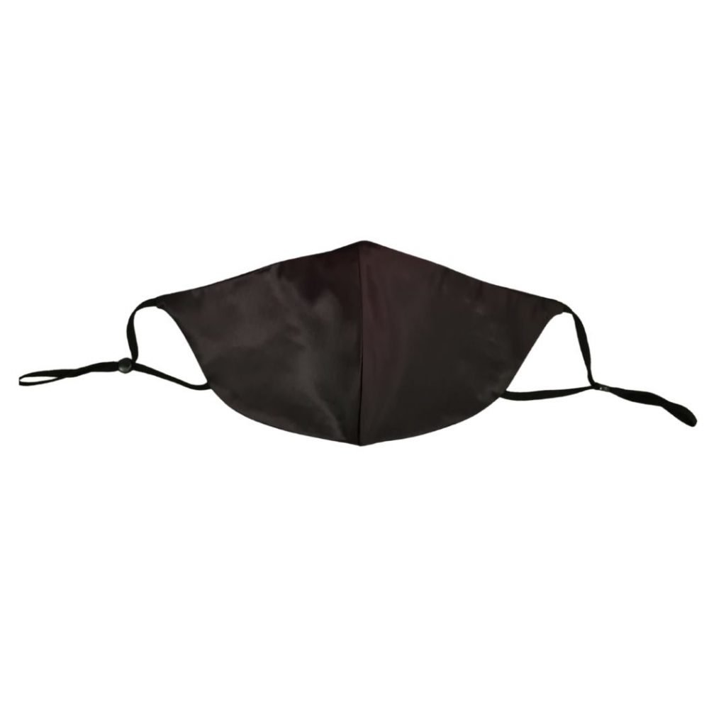 2 Layer Luxe Mulberry Silk Face Mask - Ash | June Silk