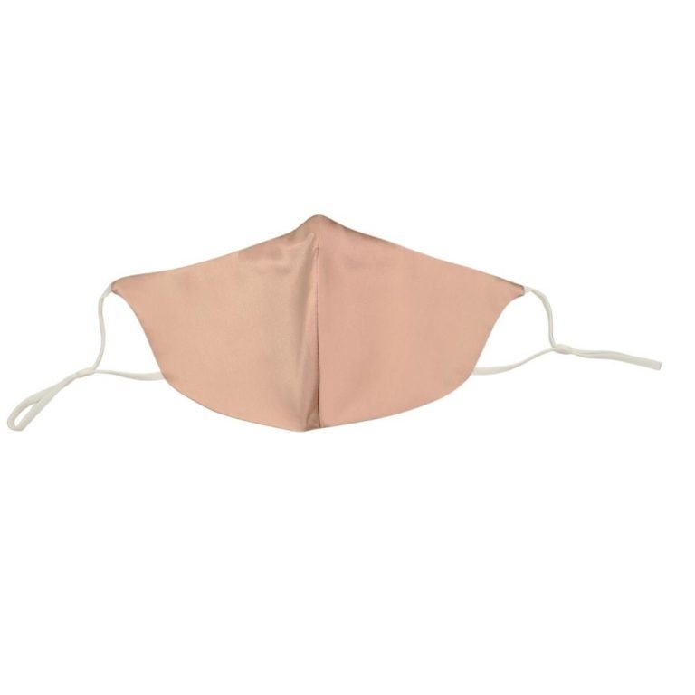 2 Layer Luxe Mulberry Silk Face Mask - Caramel | June Silk