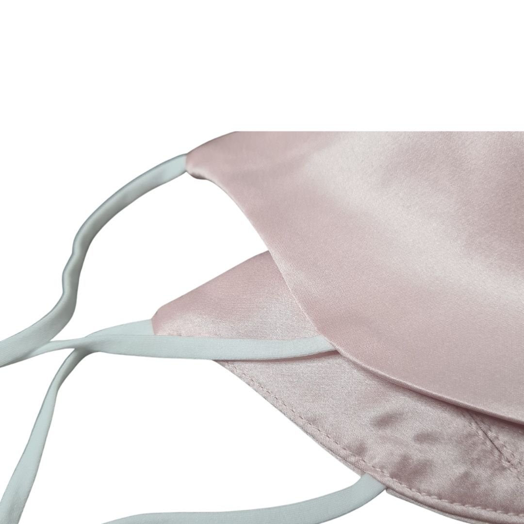 2 Layer Luxe Mulberry Silk Face Mask - Ash | June Silk